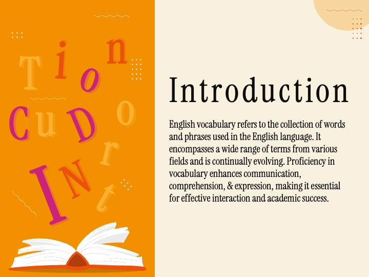 Free - English Vocabulary Theme for PowerPoint and Google Slides - PPT ...