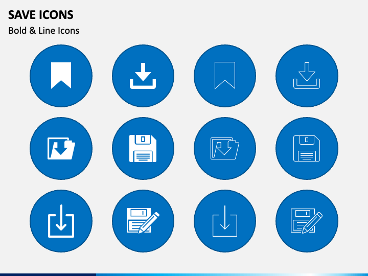 Save Icons for PowerPoint and Google Slides - PPT Slides