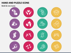 Hand And Puzzle Icons for PowerPoint and Google Slides - PPT Slides