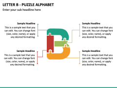 Letter B - Puzzle Alphabet PowerPoint Template - PPT Slides