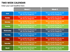 Two Week Calendar for PowerPoint and Google Slides - PPT Slides