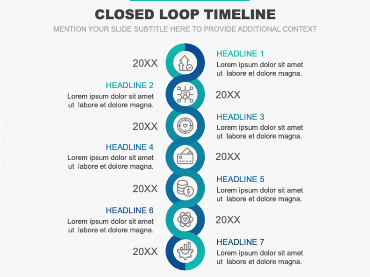 Closed Loop Timeline PowerPoint and Google Slides Template - PPT Slides