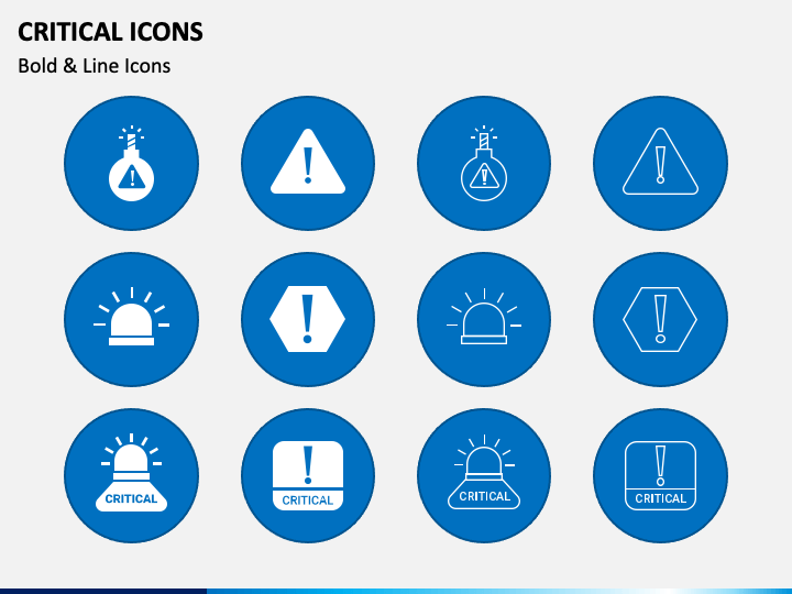 Critical Icons for PowerPoint and Google Slides - PPT Slides