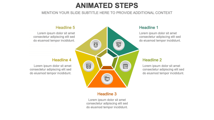 Animated Steps PowerPoint and Google Slides Template - PPT Slides