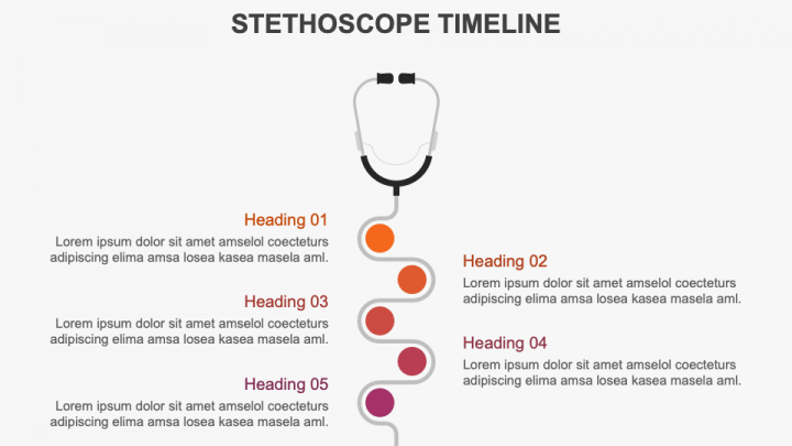 Stethoscope Timeline PowerPoint and Google Slides Template - PPT Slides