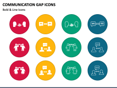 Communication Gap Icons PowerPoint and Google Slides Template - PPT Slides