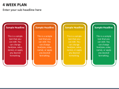 4 Week Plan PowerPoint Template - PPT Slides