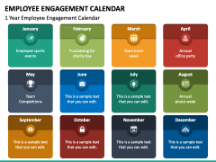 Employee Engagement Calendar PowerPoint Template - PPT Slides