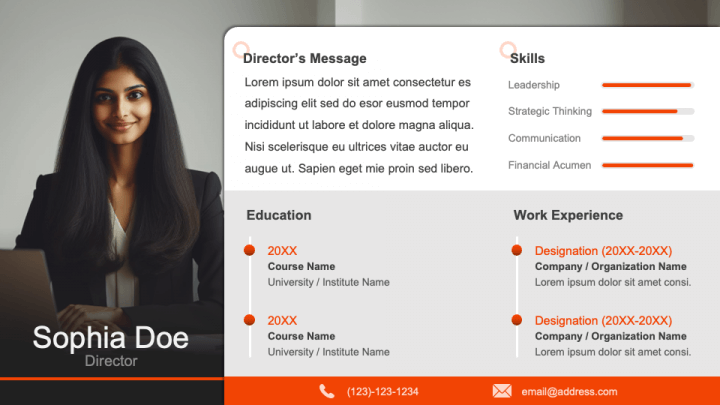 Meet the Director PowerPoint and Google Slides Template - PPT Slides