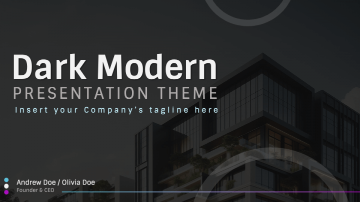 Dark Modern Theme for PowerPoint and Google Slides
