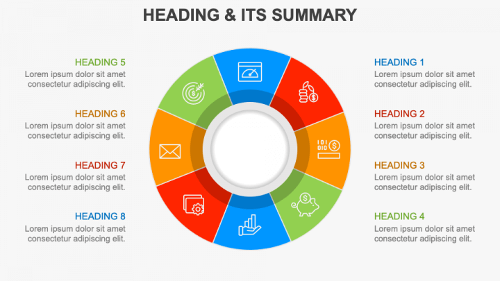 Heading & Its Summary PowerPoint and Google Slides Template - PPT Slides