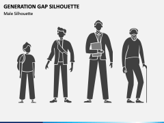 Generation Gap Silhouette for PowerPoint and Google Slides - PPT Slides