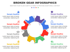 Broken Gear Infographics for PowerPoint and Google Slides