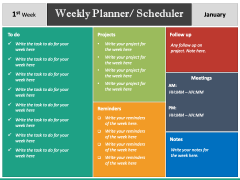 Weekly Planner PowerPoint and Google Slides Template - PPT Slides