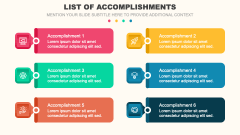 List of Accomplishments PowerPoint and Google Slides Template - PPT Slides