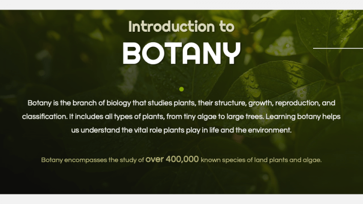 Free - Botany Lesson Presentation for PowerPoint and Google Slides ...