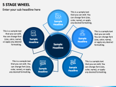 5 Stage Wheel PowerPoint Presentation Slides - PPT Template