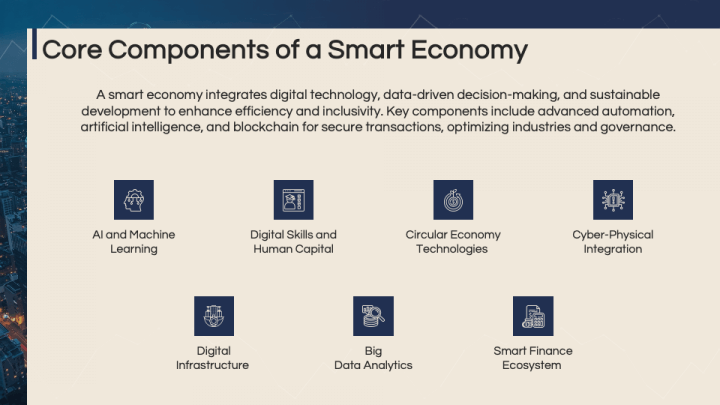 Smart Economy PowerPoint and Google Slides Template - PPT Slides