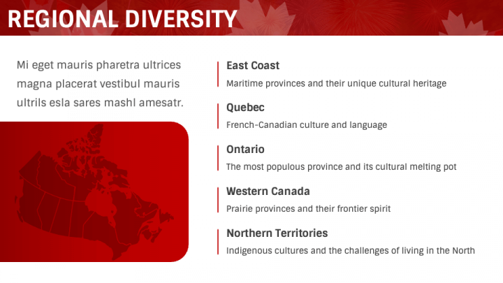 Free - Culture of Canada PowerPoint and Google Slides Template - PPT Slides