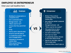 Employee Vs Entrepreneur PowerPoint and Google Slides Template - PPT Slides