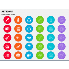 Artwork Icons PowerPoint Template - PPT Slides