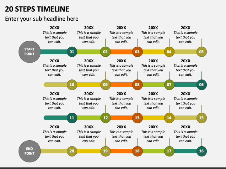 20 Steps Timeline PowerPoint Template and Google Slides Theme