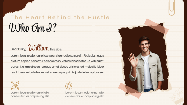 Free - Diary Theme for PowerPoint and Google Slides - PPT Slides