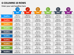 6 Columns 10 Rows for PowerPoint and Google Slides - PPT Slides
