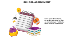 School Assignment Illustration for PowerPoint and Google Slides