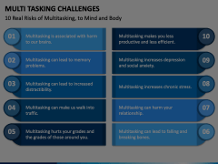 Multi Tasking Challenges PowerPoint and Google Slides Template - PPT Slides