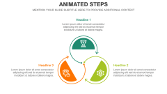 Animated Steps PowerPoint and Google Slides Template - PPT Slides