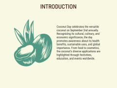 Free - World Coconut Day PowerPoint Template and Google Slides Theme