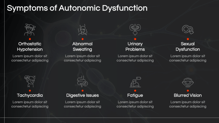 Autonomic Dysfunction PowerPoint and Google Slides Template - PPT Slides