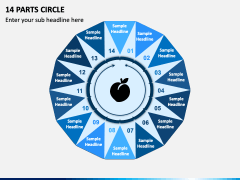 14 Parts Circle PowerPoint Template and Google Slides Theme
