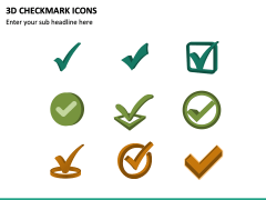 3D Checkmark Icons for PowerPoint and Google Slides - PPT Slides