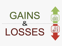 Gains and Losses PowerPoint and Google Slides Template - PPT Slides
