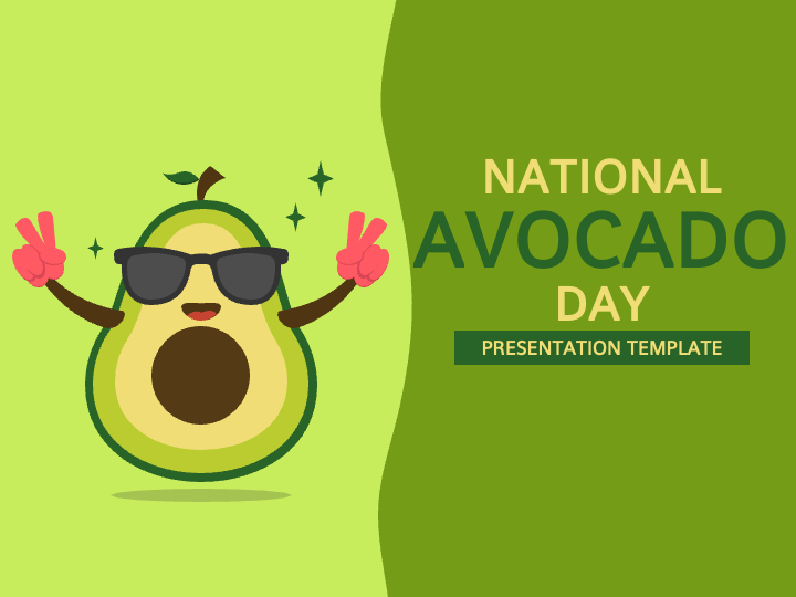 Free - National Avocado Day PowerPoint Template and Google Slides Theme