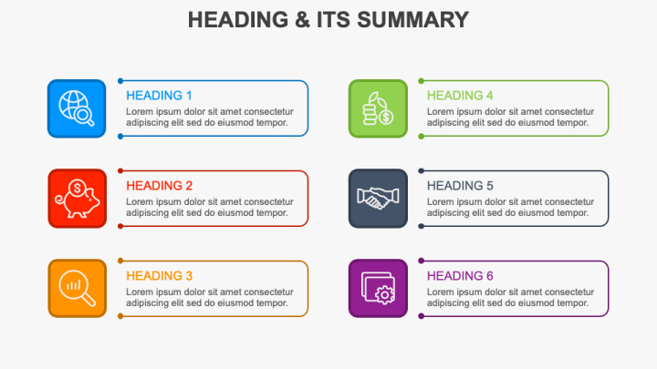 Heading & Its Summary PowerPoint and Google Slides Template - PPT Slides