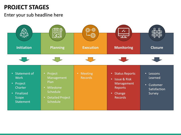 Project Stages PowerPoint Template | SketchBubble