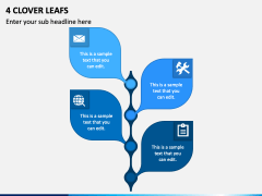 4 Clover Leafs PowerPoint Presentation Slides - PPT Template