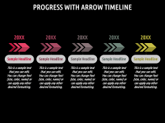 Progress with Arrow Timeline for PowerPoint and Google Slides - PPT Slides
