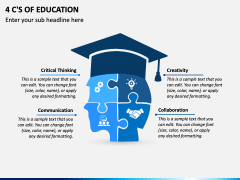 4 C's of Education PowerPoint and Google Slides Template - PPT Slides