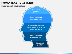 Human Head - 5 Segments PowerPoint Template - PPT Slides