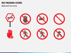No Passing Icons for PowerPoint and Google Slides - PPT Slides