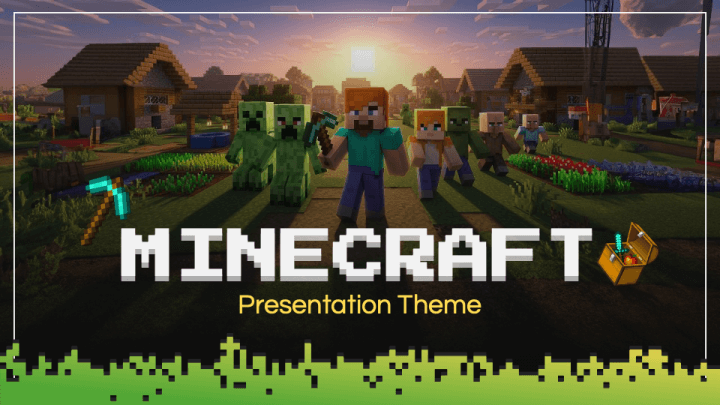 Free - Minecraft Presentation Theme for PowerPoint and Google Slides - PPT Slides