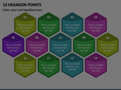 Free 13 Hexagon Points for PowerPoint and Google Slides