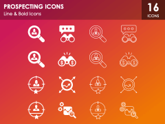 Prospecting Icons for PowerPoint and Google Slides - PPT Slides