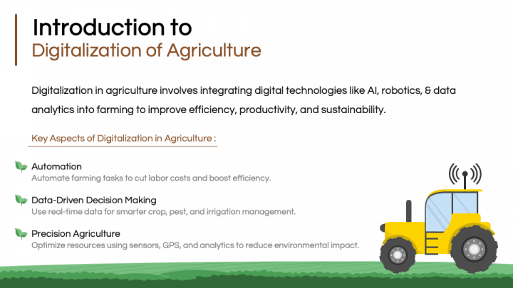 Digitalization of Agriculture PowerPoint and Google Slides Template ...