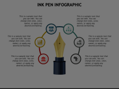 Ink Pen Infographic PowerPoint Template and Google Slides Theme