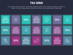 7x3 Grid for PowerPoint and Google Slides - PPT Slides